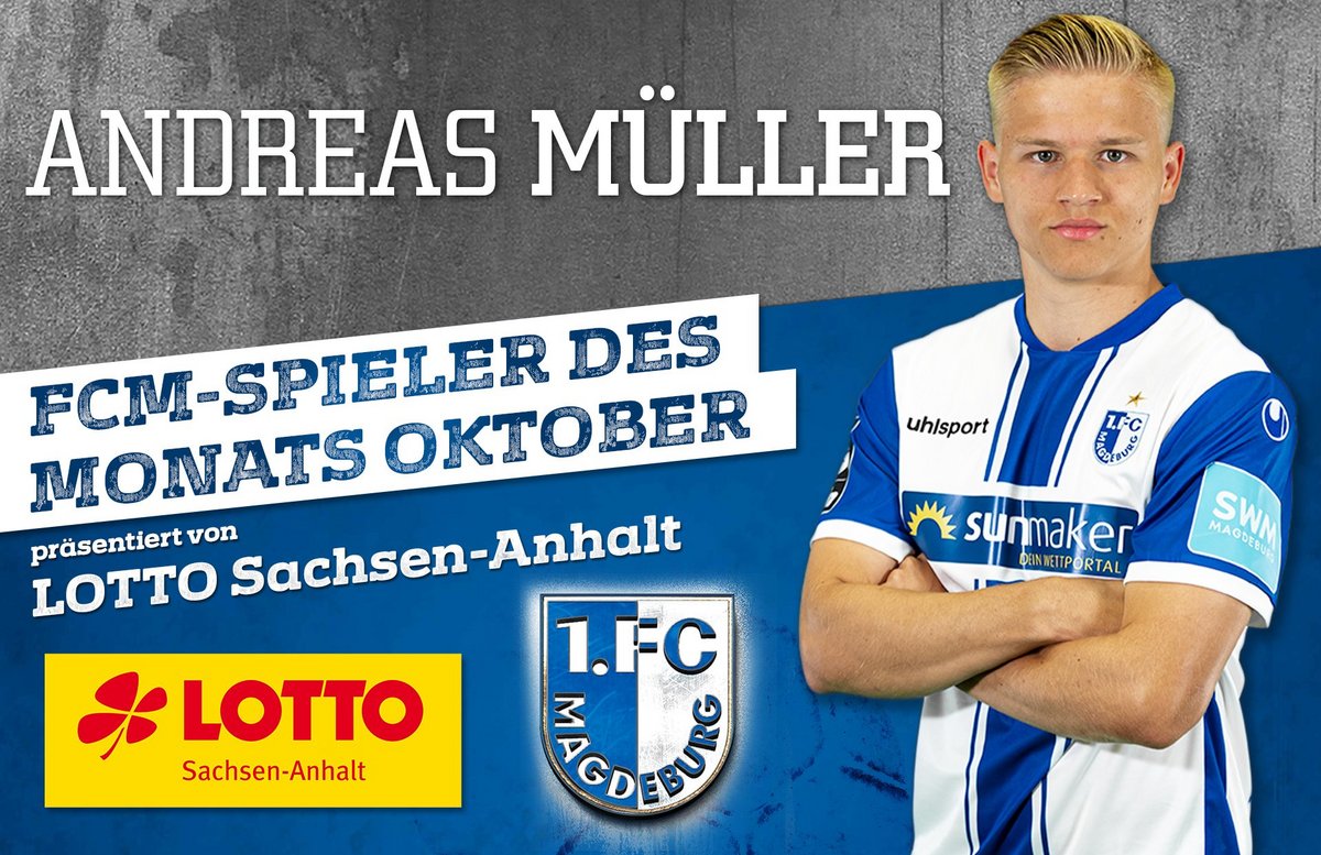 Andreas Müller ist Spieler des Monats Oktober: 1. FC Magdeburg