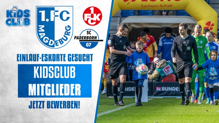 Einlauf-Eskorte für Heimspiele gesucht : 1. FC Magdeburg