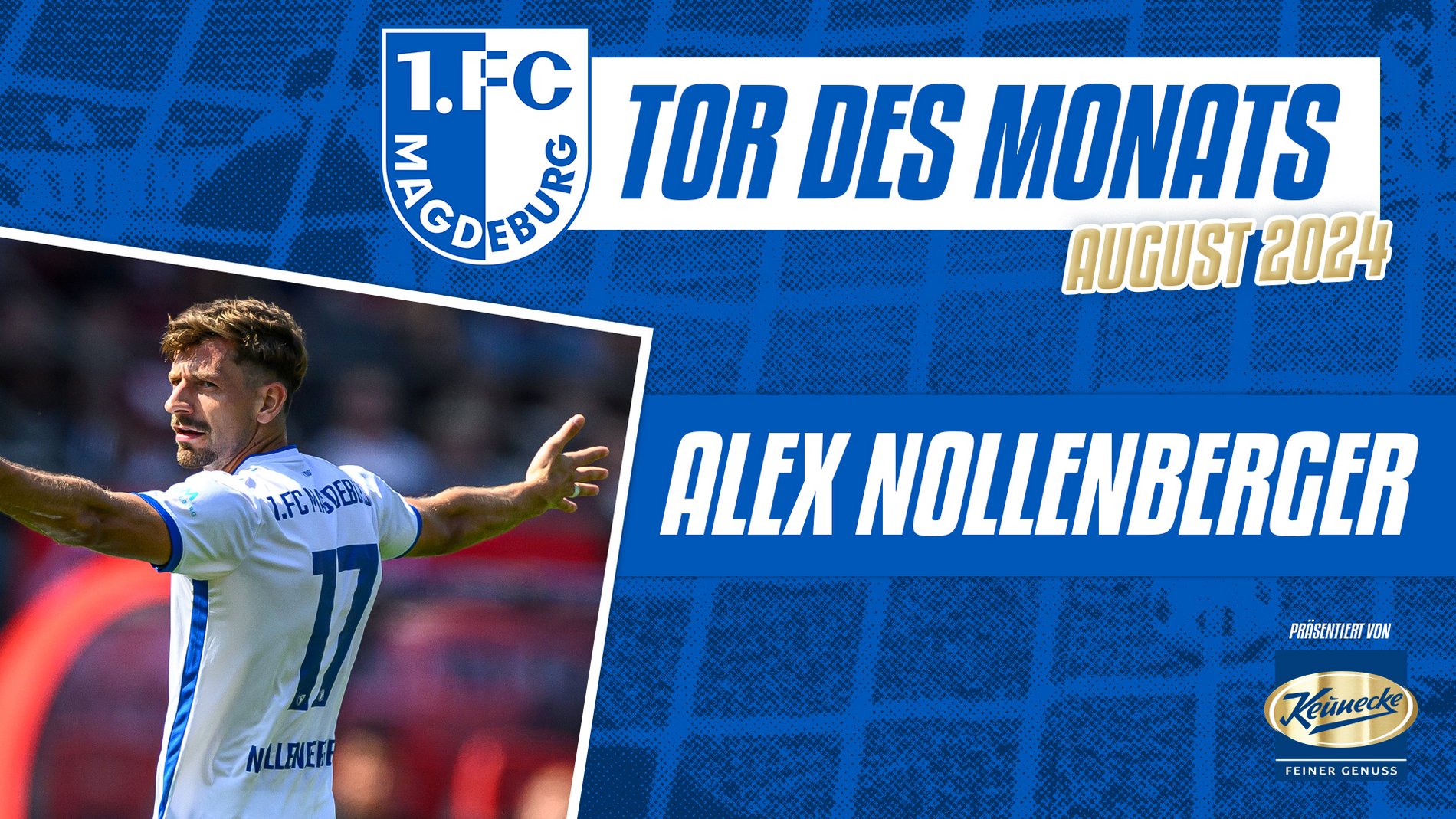Nollenberger erzielt FCM-Tor des Monats August: 1. FC Magdeburg