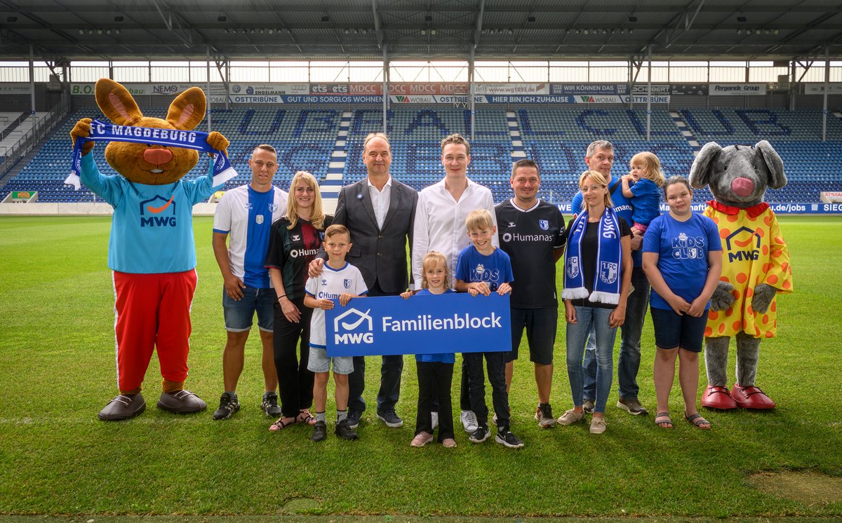 MWG-Familienblock in der Avnet Arena: 1. FC Magdeburg