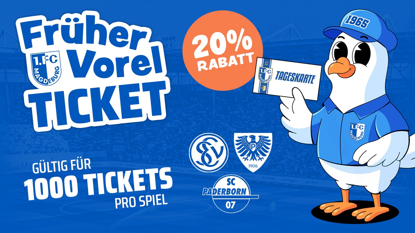 Tickets für die verbleibenden Heimspiele der Hinrunde ab Dienstag: 1. FC Magdeburg