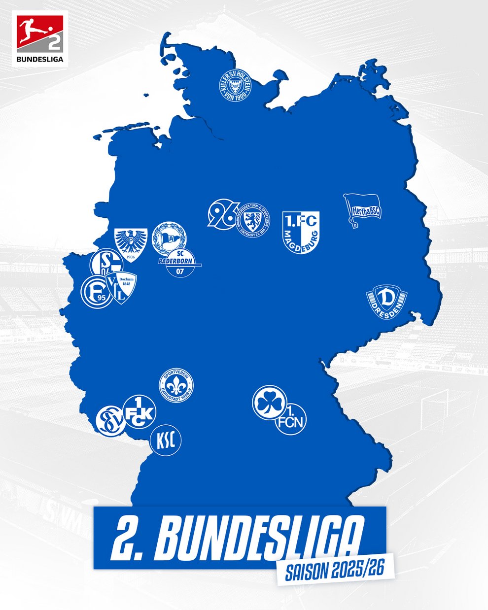 Die Landkarte der 2. Bundesliga: 1. FC Magdeburg