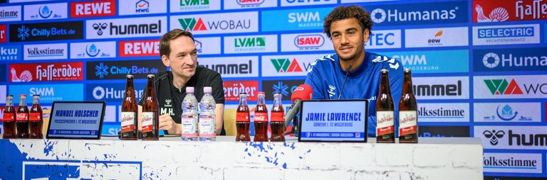 Medienrunde mit Jamie Lawrence: 1. FC Magdeburg